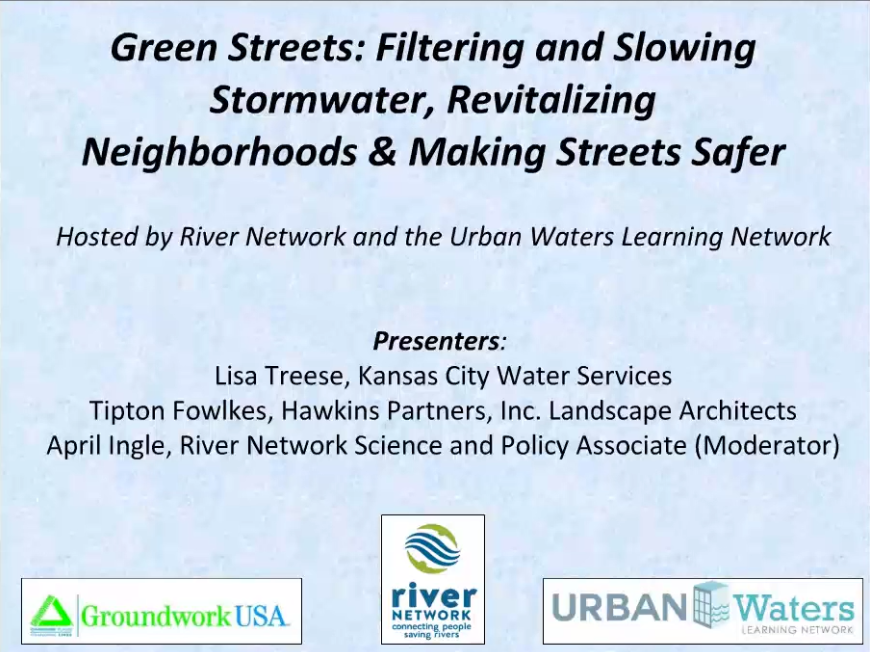 Green Streets: Filtering and Slowing Stormwater, Revitalizing ...